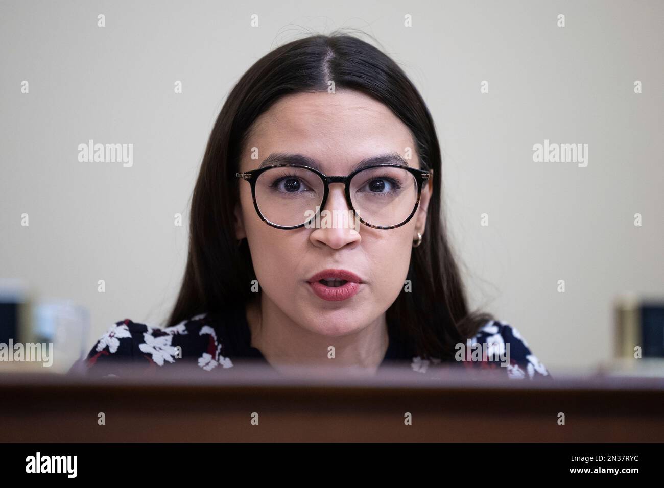 Rep. Alexandria Ocasio-Cortez (D-N.Y.) speaks during a House Natural ...