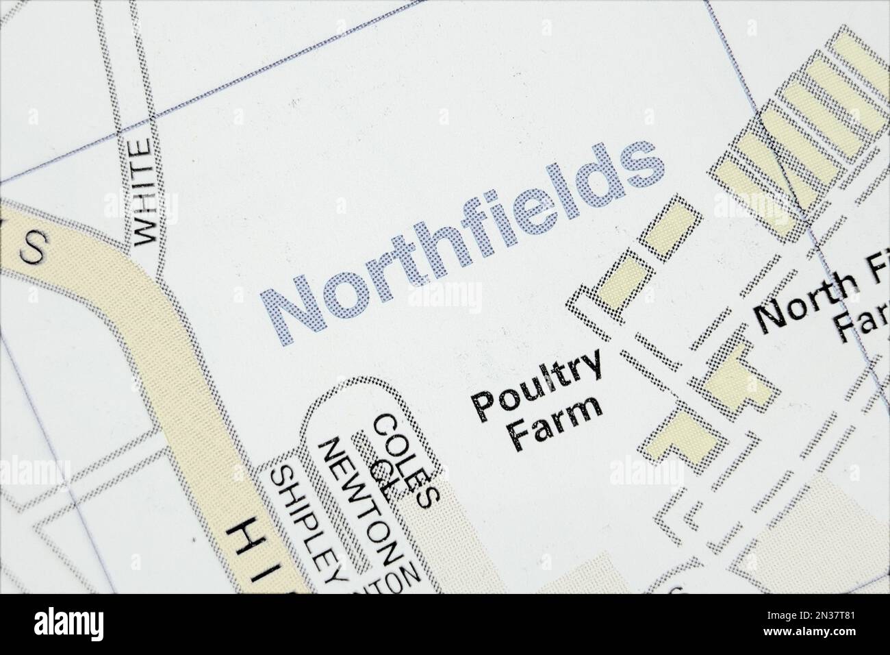 Northfields village, Hampshire, United Kingdom atlas map town name ...