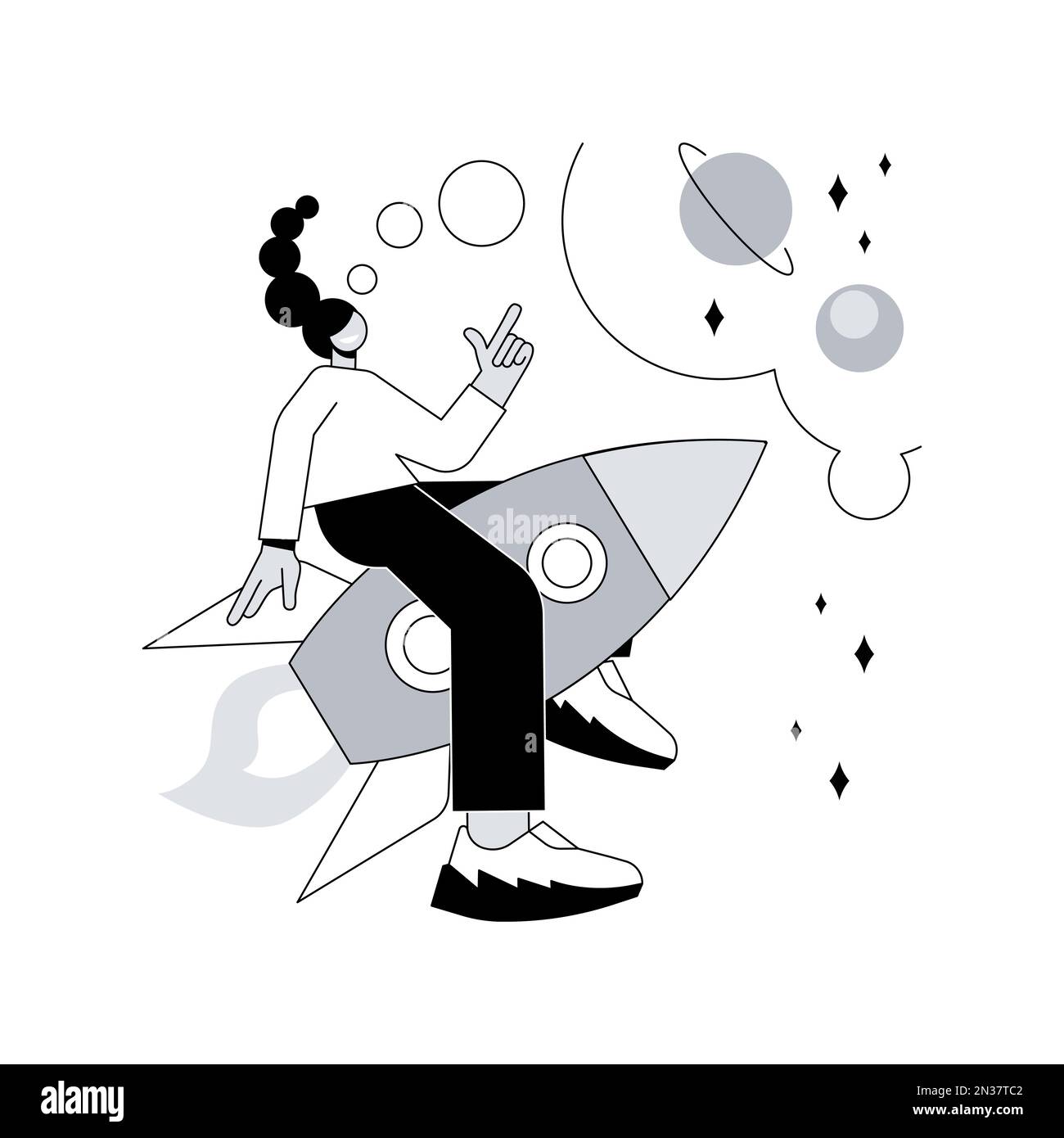 Imagination abstract concept vector illustration. Human imagination ...