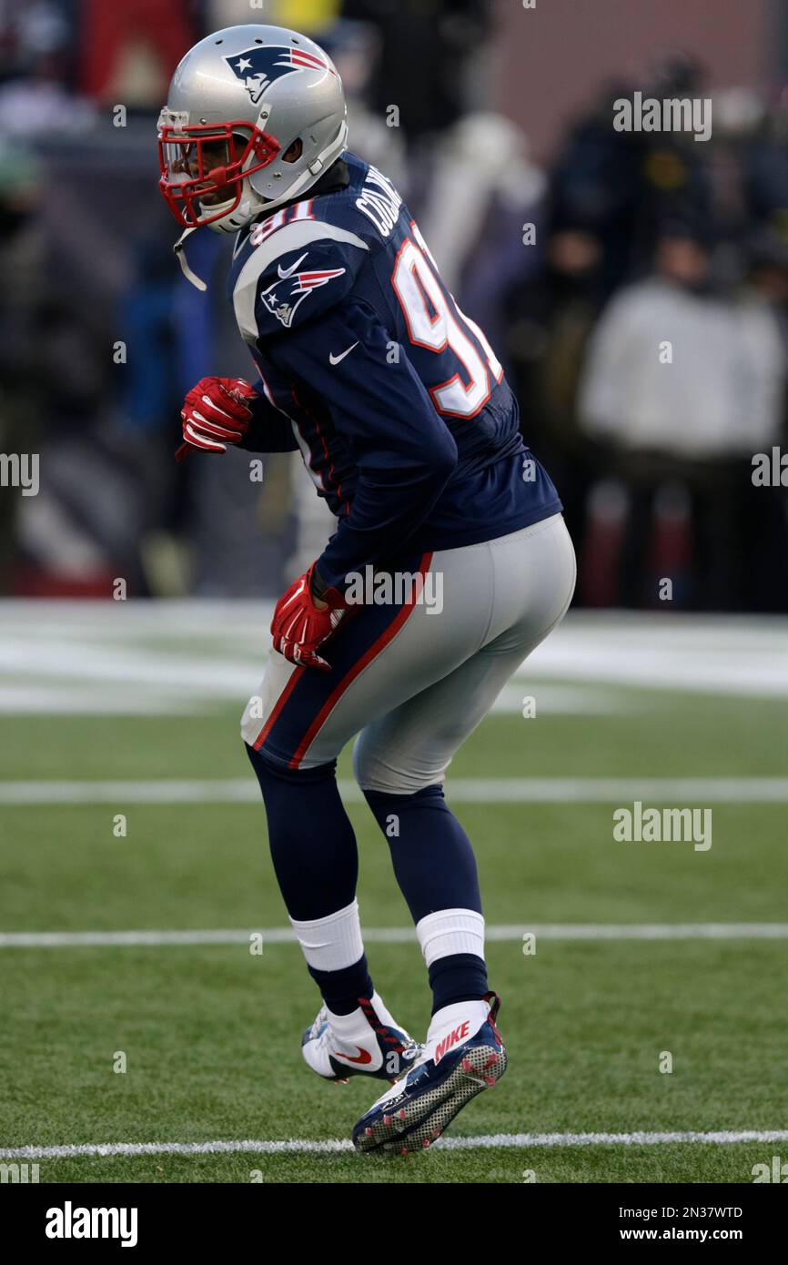 New England Patriots outside linebacker Jamie Collins (91) before an ...