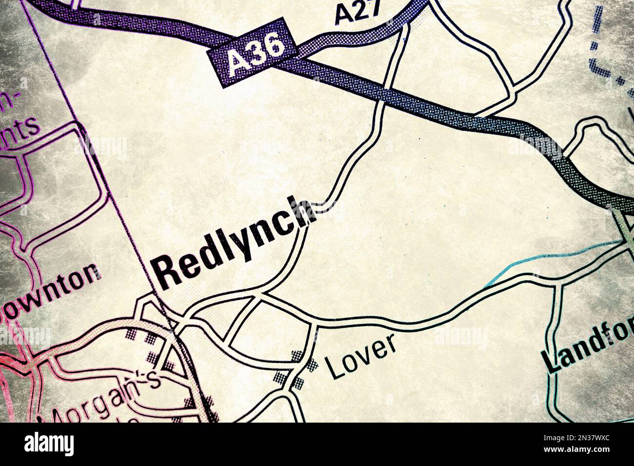 Redlynch village, Hampshire, United Kingdom atlas map town name ...