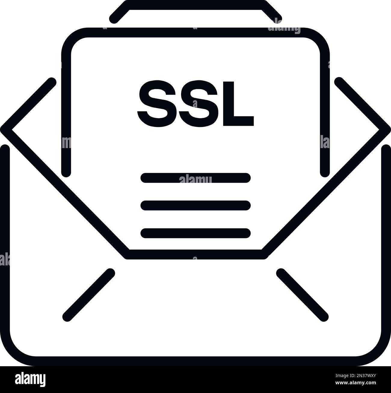 Mail SSL certificate icon outline vector. Web data. Safety network Stock Vector Image & Art - Alamy