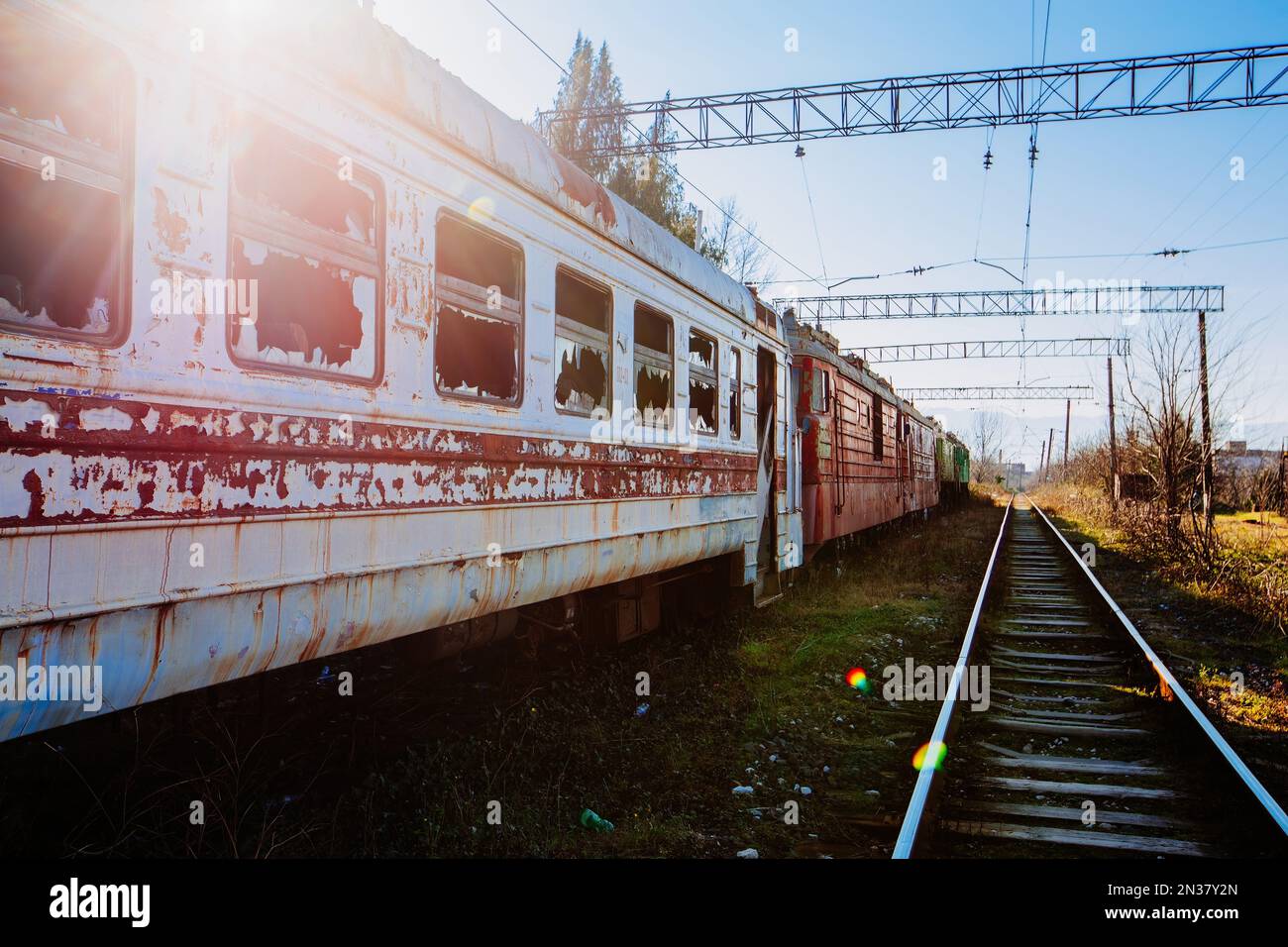 Destroyed electric locomotive hi-res stock photography and images - Alamy
