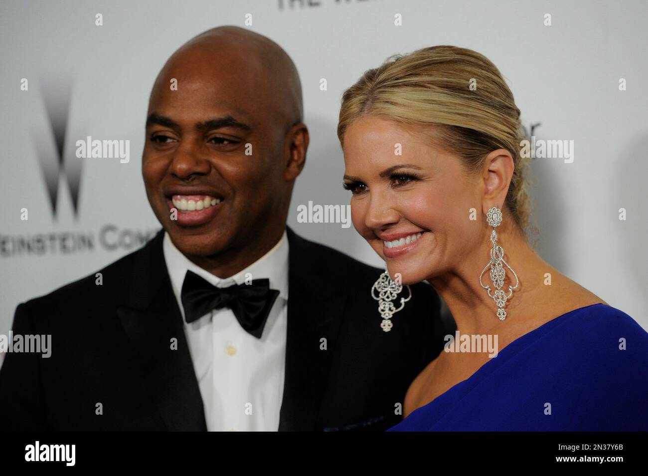 Nancy O'Dell, right and Kevin Frazier arrive at The Weinstein Company ...