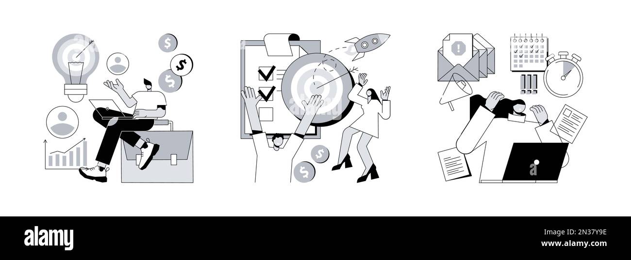 Project Lifecycle Abstract Concept Vector Illustration Set Project