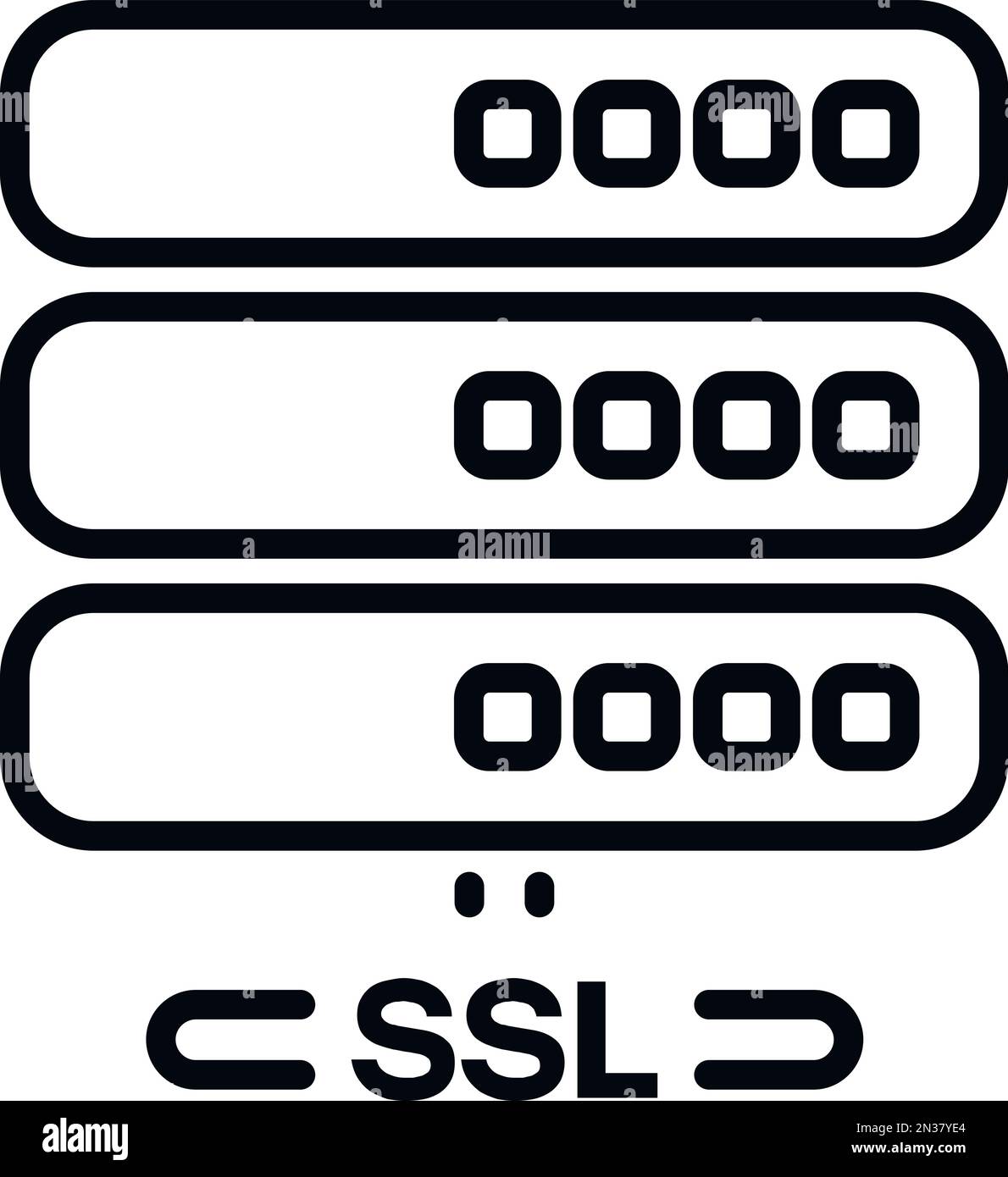 SSL certificate server icon outline vector. Network security. Safety data Stock Vector Image ...