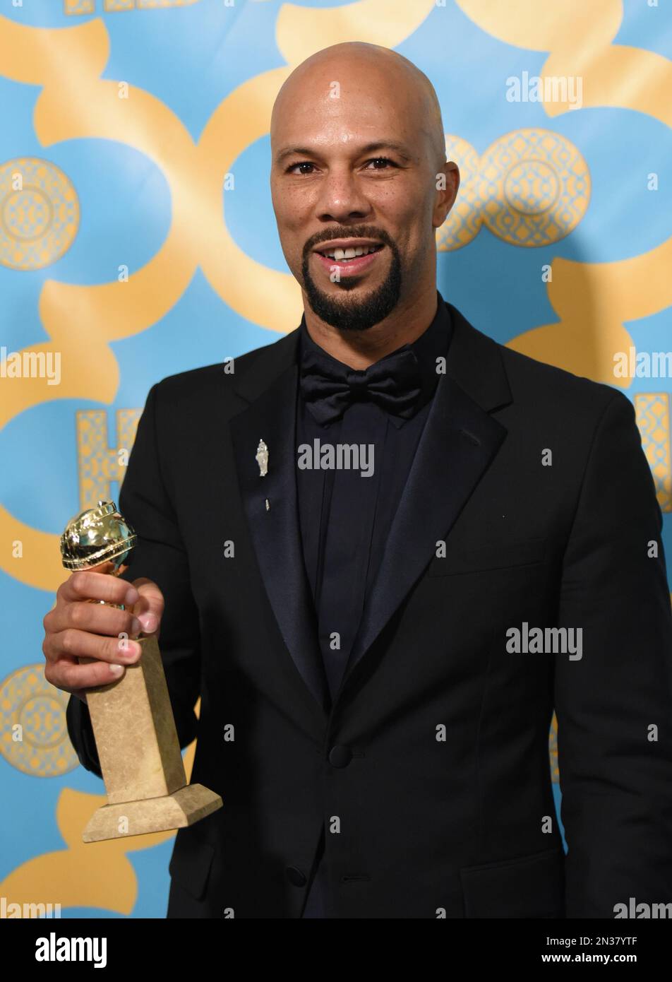 Common, winner of the award for best original song "Glory" in a film ...