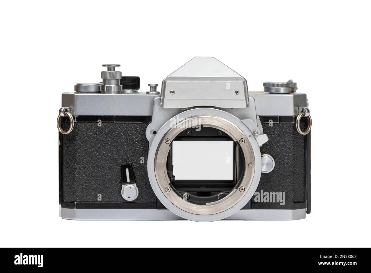 With lens and camera back removed, viewer can see how instant return ...