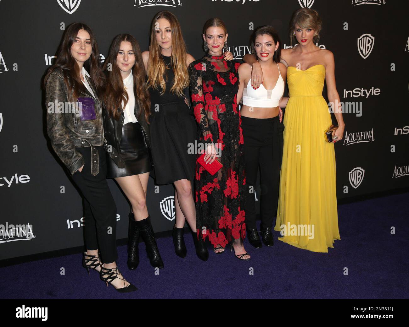 Danielle Haim, from left, Alana Haim and Este Haim of Haim with Jaime ...