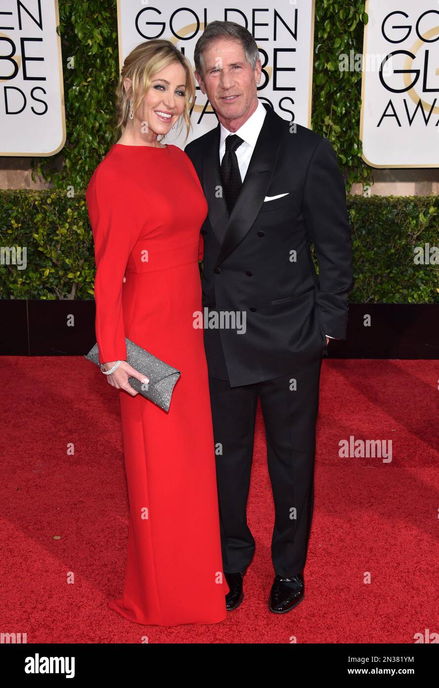 Jon Feltheimer, CEO of Lionsgate, right, and Laurie Demarest arrive at ...