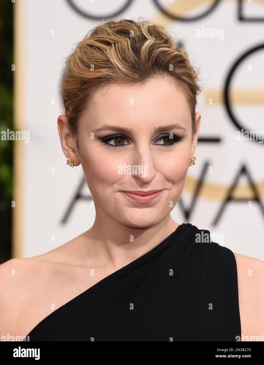 Laura Carmichael arrives at the 72nd annual Golden Globe Awards at the ...