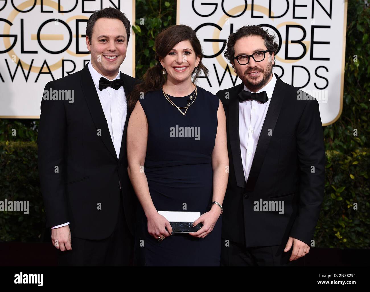 Ido Ostrowsky, from left, Nora Grossman, and Teddy Schwarzman arrive at ...