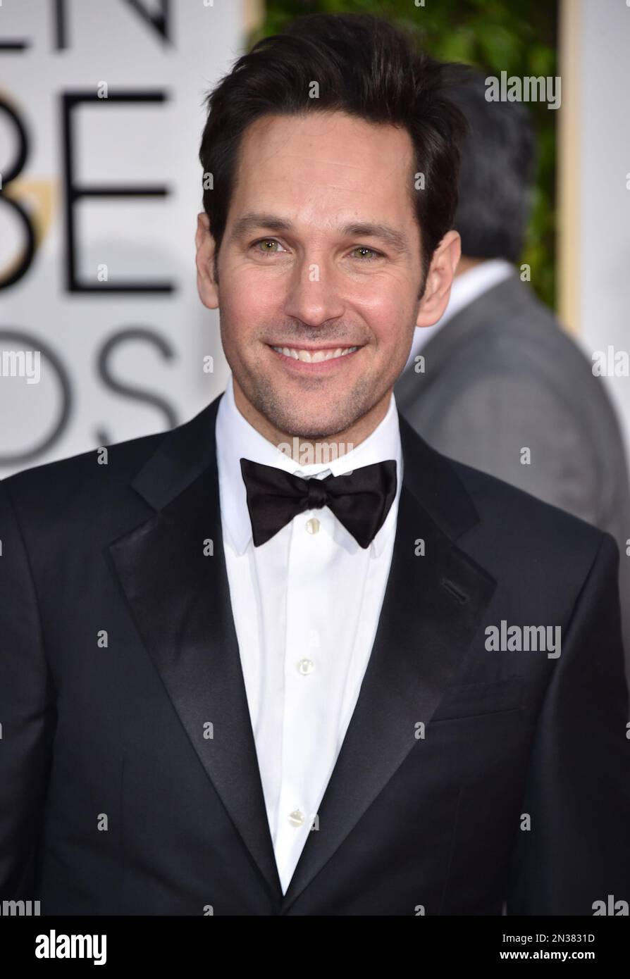 Paul Rudd arrives at the 72nd annual Golden Globe Awards at the Beverly ...
