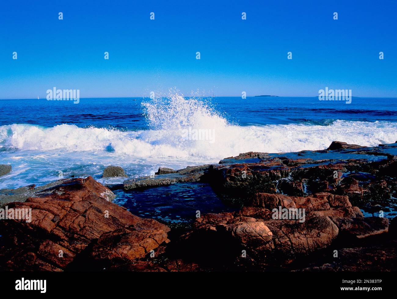 Coastline at Ship Harbor Acadia National Park Maine, USA Stock Photo ...
