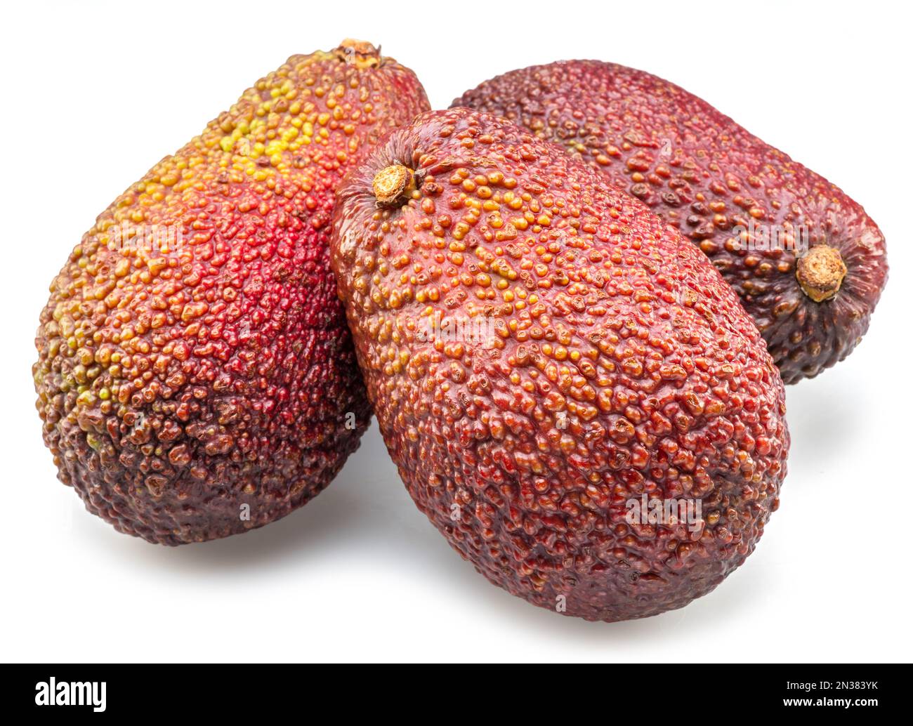 Hass avocado fruits isolated on white background Stock Photo - Alamy