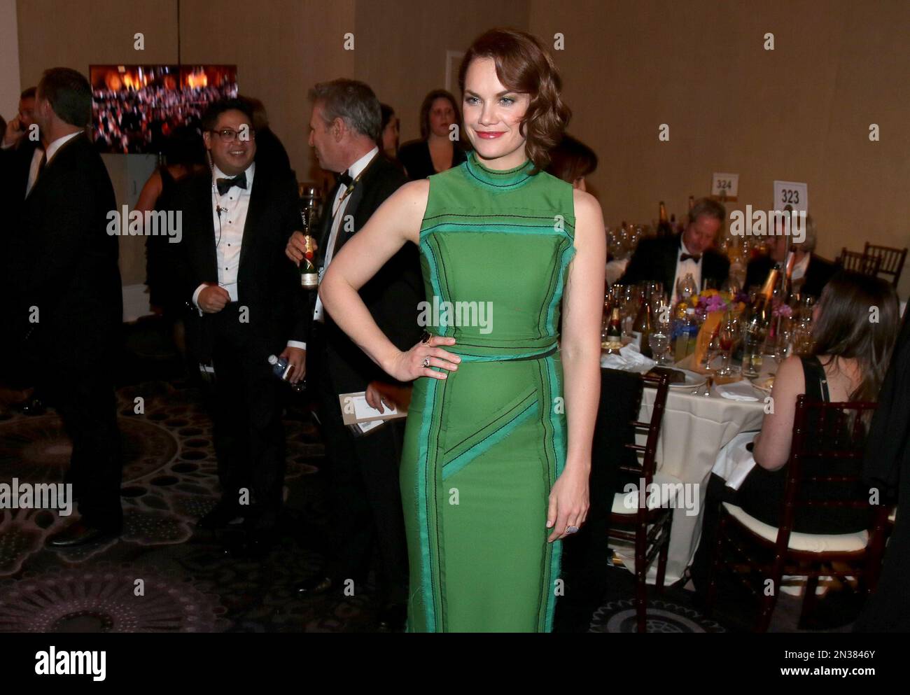 Ruth Wilson poses in the audience at the 72nd annual Golden Globe ...