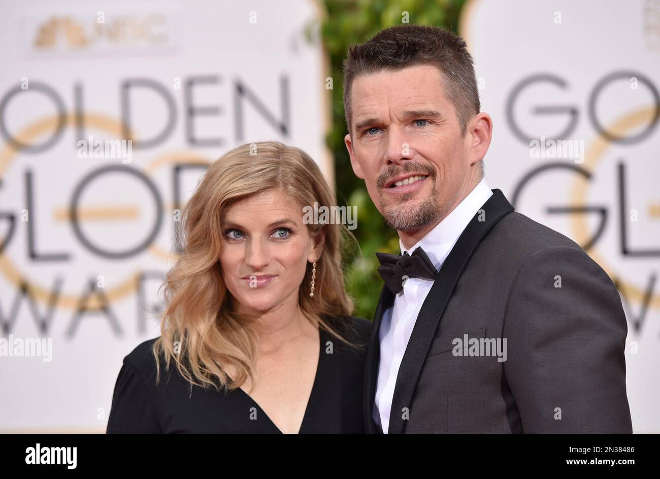 Ryan Shawhughes-Hawke, left, and Ethan Hawke arrive at the 72nd annual ...
