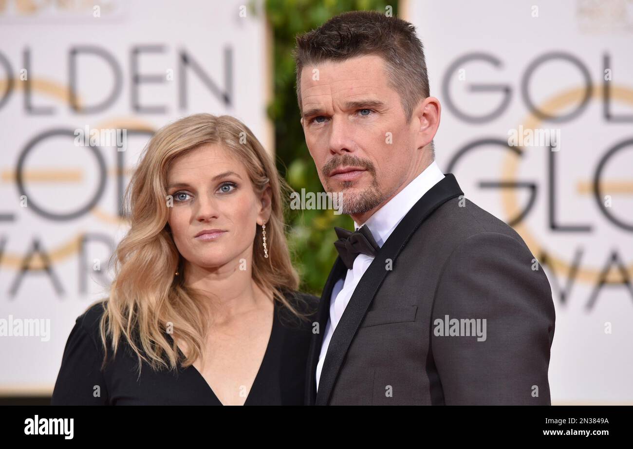 Ryan Hawke, left, and Ethan Hawke arrive at the 72nd annual Golden ...