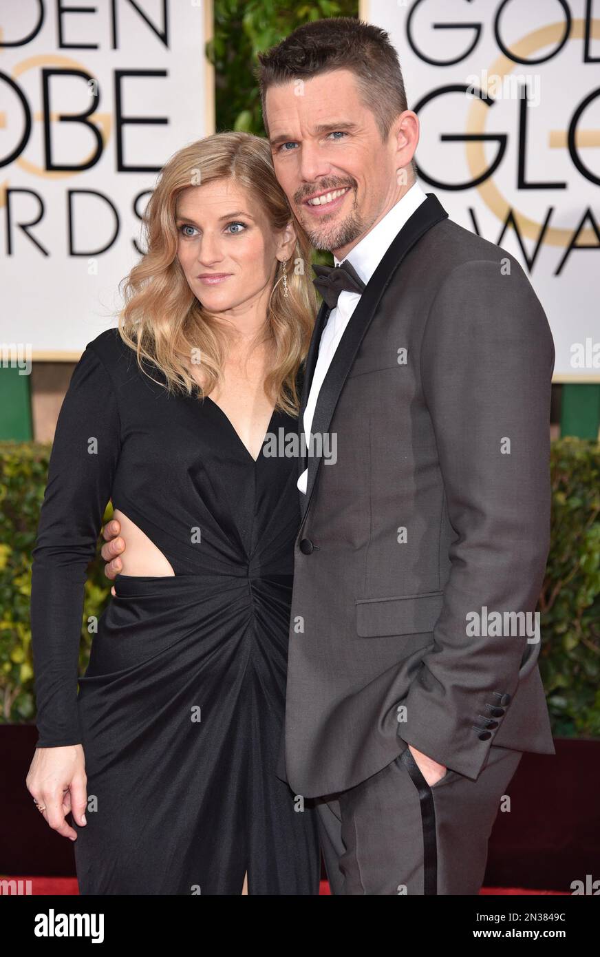 Ryan Hawke, left, and Ethan Hawke arrive at the 72nd annual Golden ...