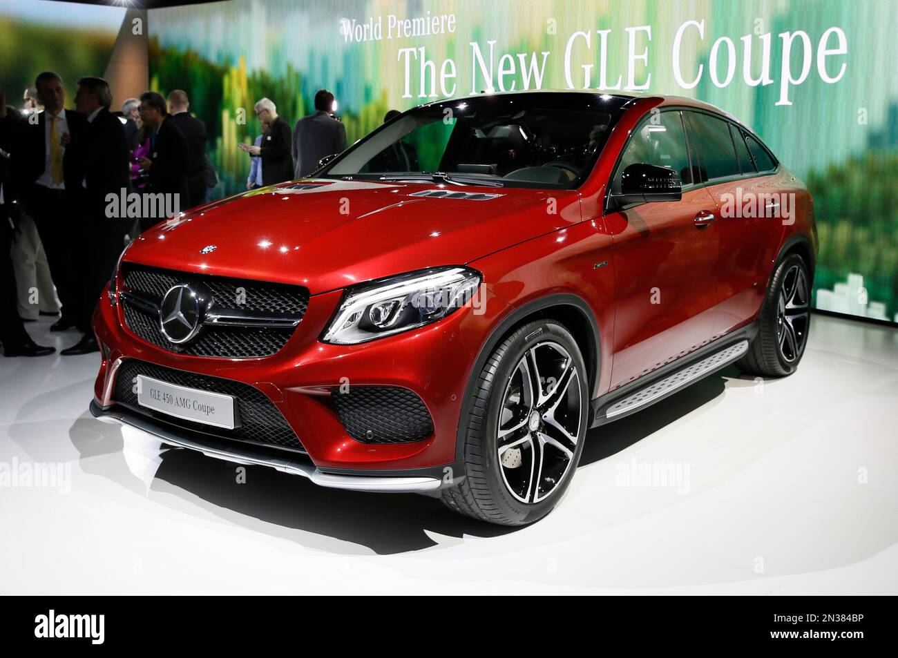 The Mercedes-Benz GLE 450 AMG Coupe is unveiled at media previews for ...