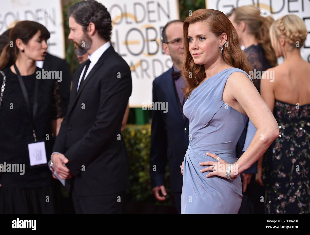 Amy Adams arrives at the 72nd annual Golden Globe Awards at the Beverly ...