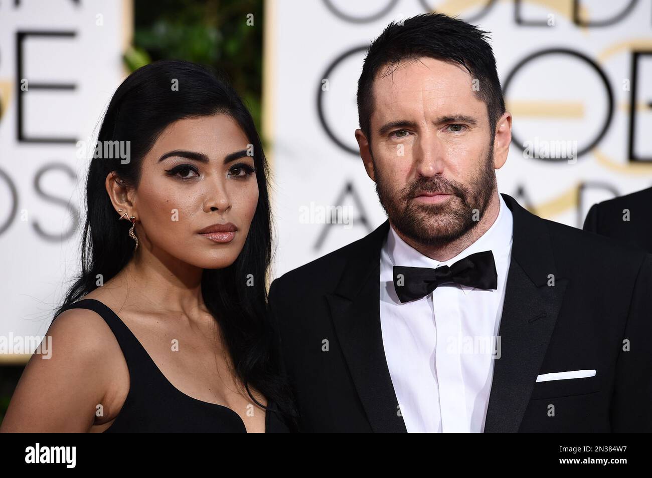 Mariqueen Maandig Reznor, left, and Trent Reznor arrive at the 72nd ...