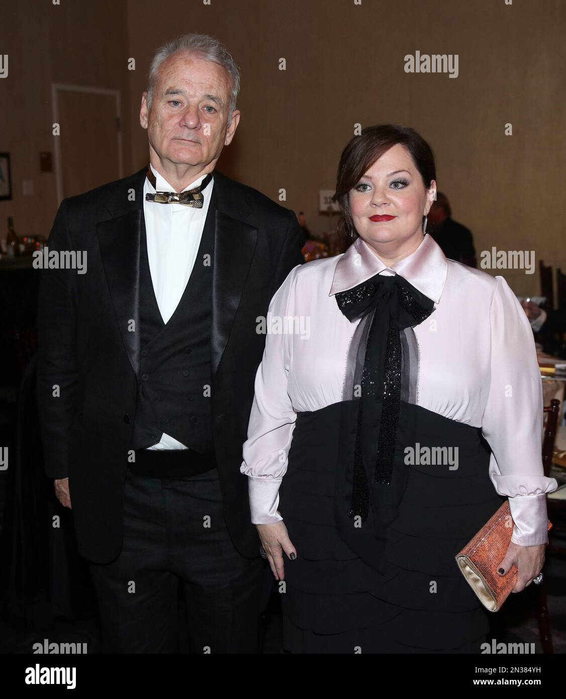 Bill Murray, left, and Melissa McCarthy pose in the audience at the ...