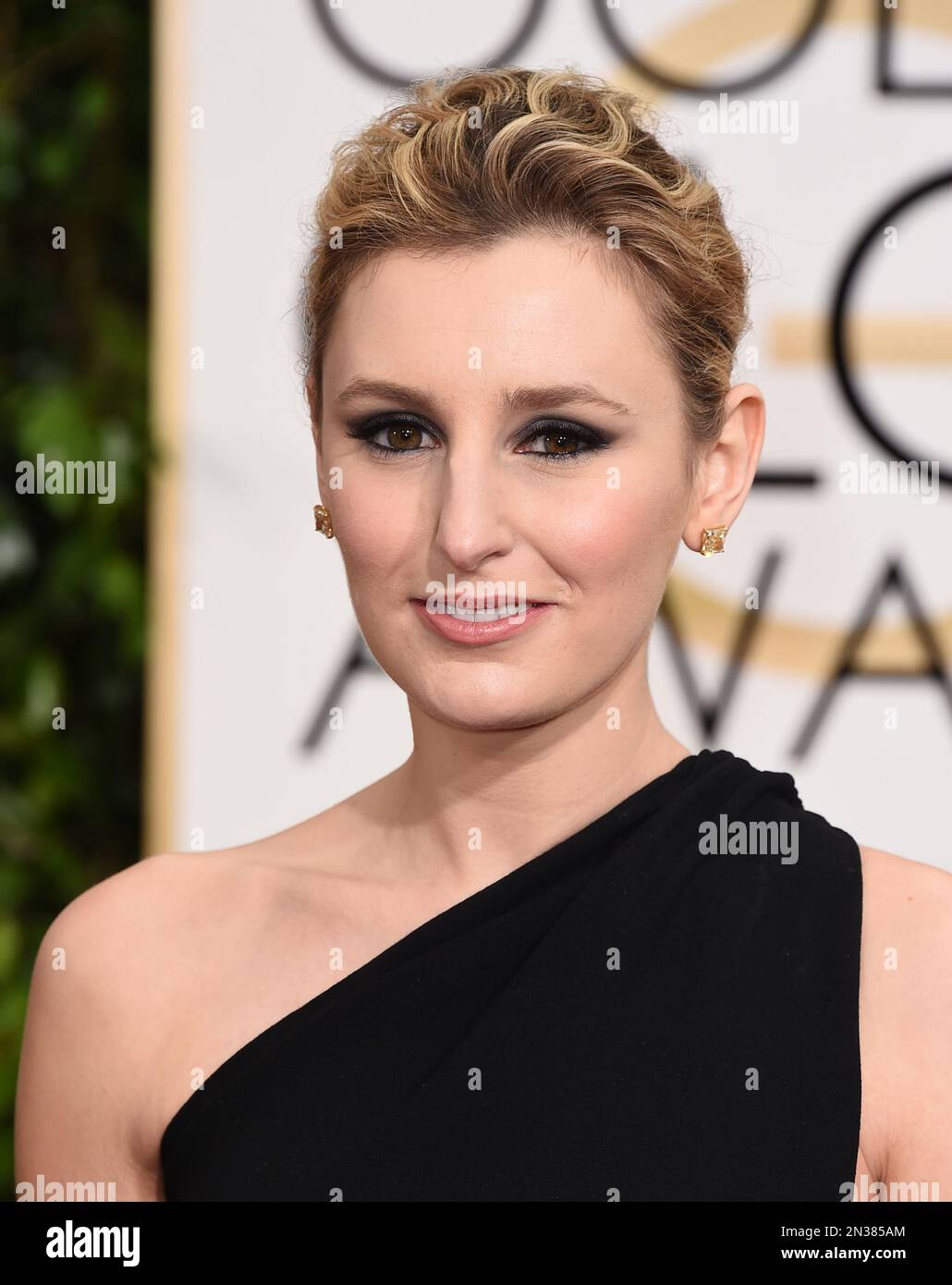 Laura Carmichael arrives at the 72nd annual Golden Globe Awards at the ...