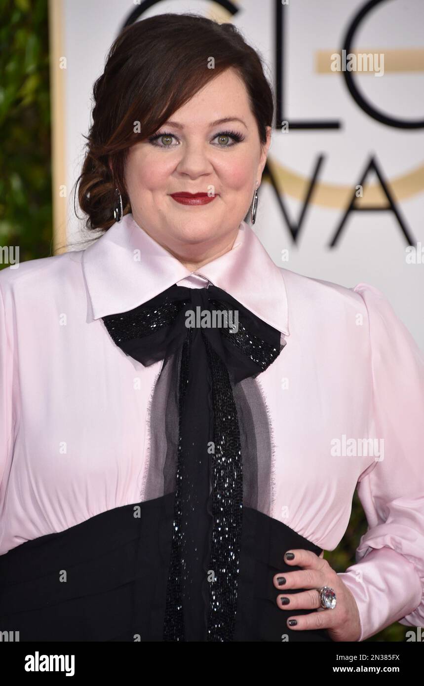 Melissa McCarthy arrives at the 72nd annual Golden Globe Awards at the ...