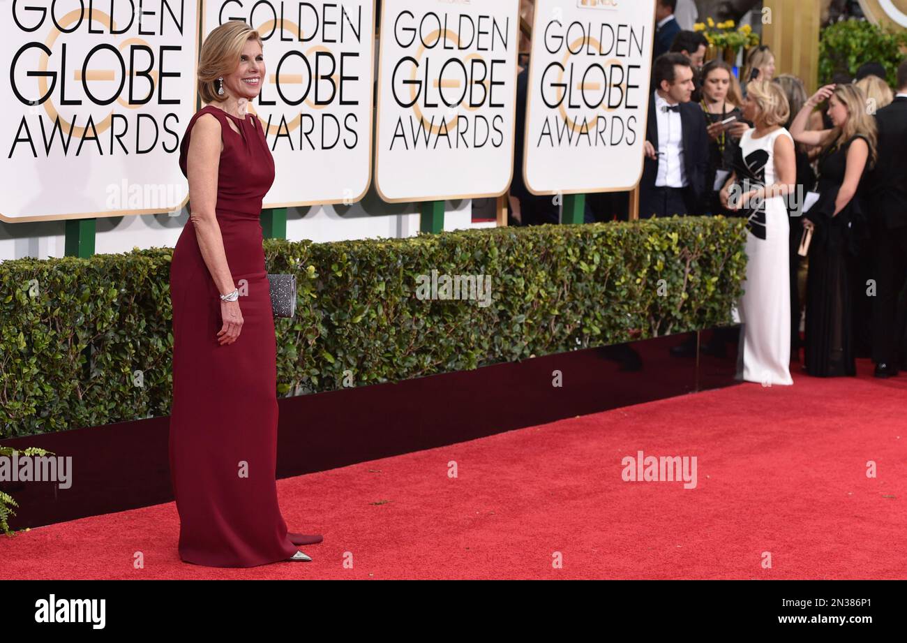 Christine Baranski arrives at the 72nd annual Golden Globe Awards at ...