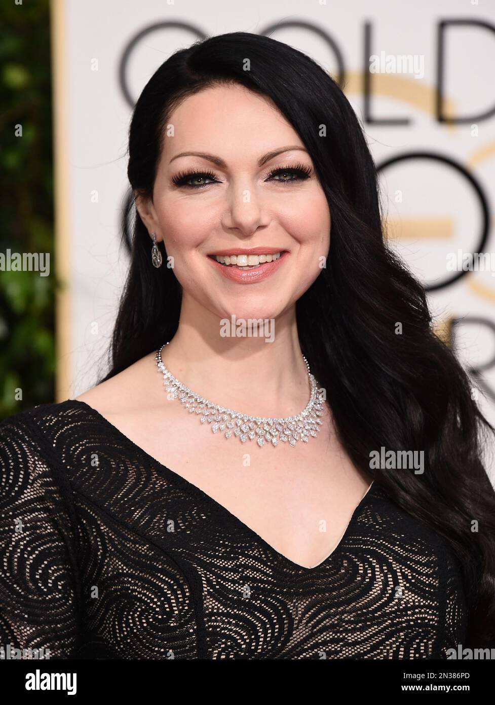 Laura Prepon arrives at the 72nd annual Golden Globe Awards at the ...
