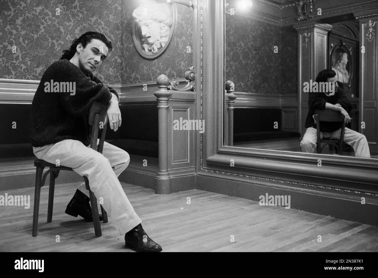 French actor Charles Gonzales, close-up at Celestins Theater, Lyon ...