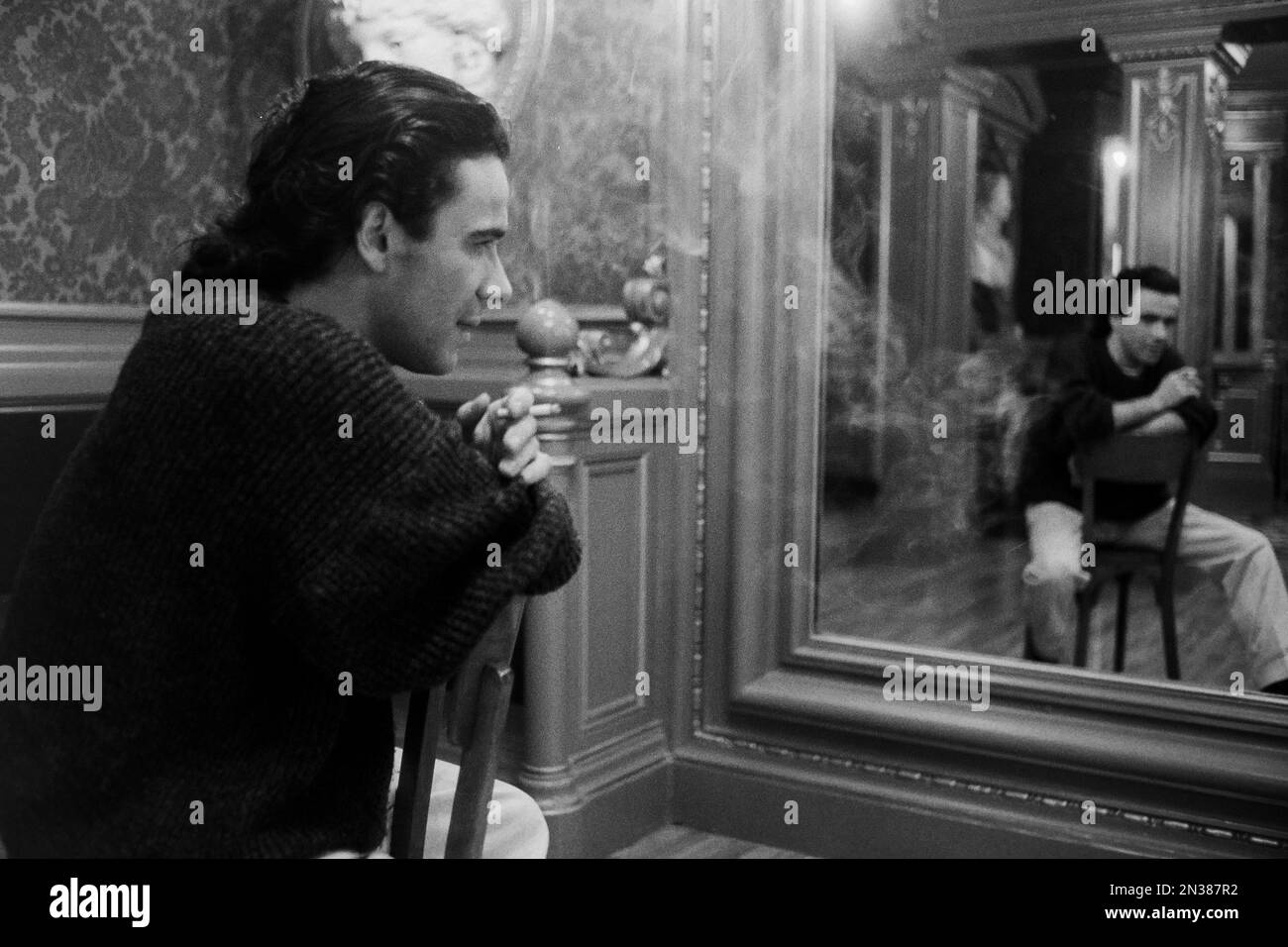 French actor Charles Gonzales, close-up at Celestins Theater, Lyon ...