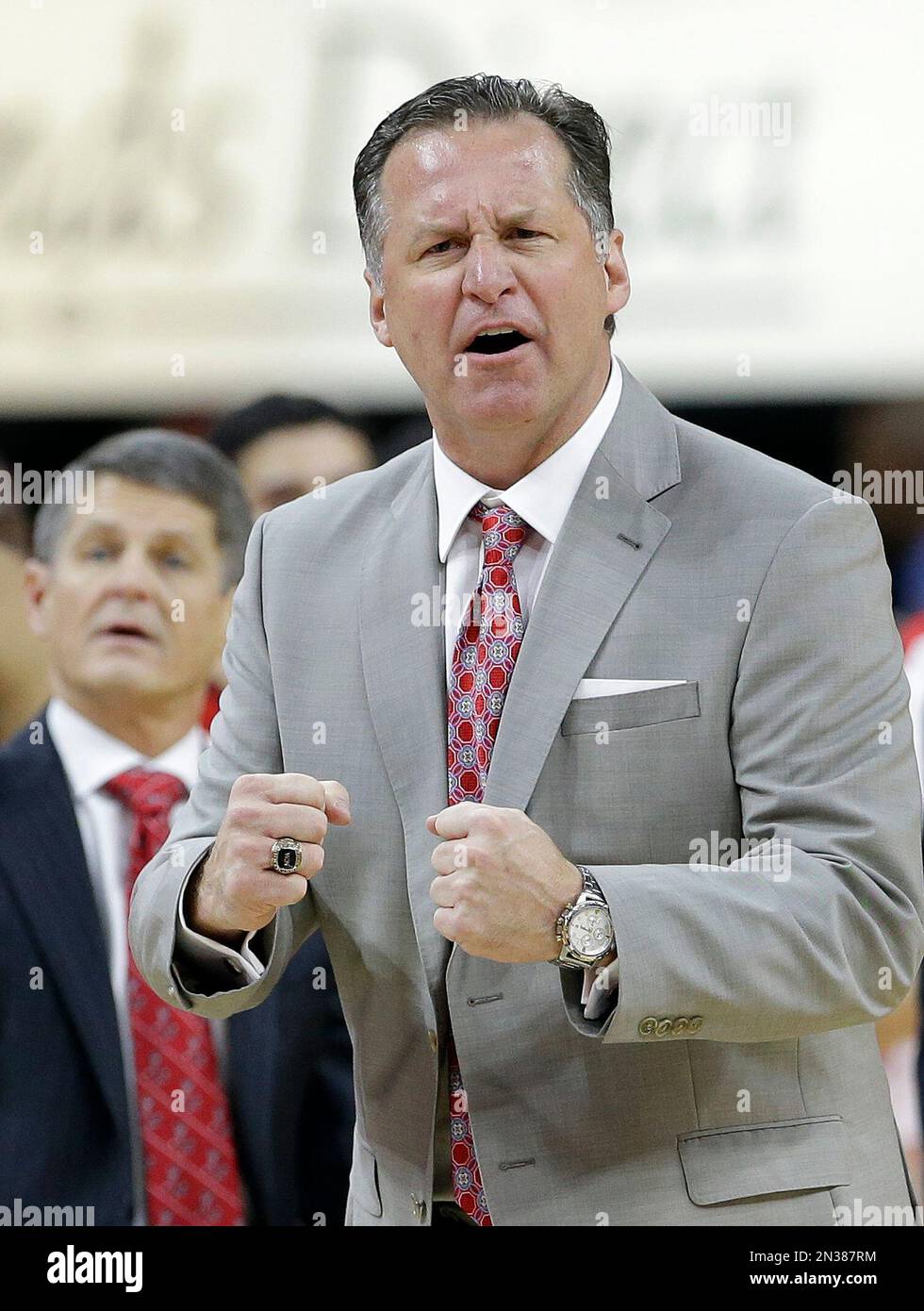 North Carolina State coach Mark Gottfried reacts during the second half ...