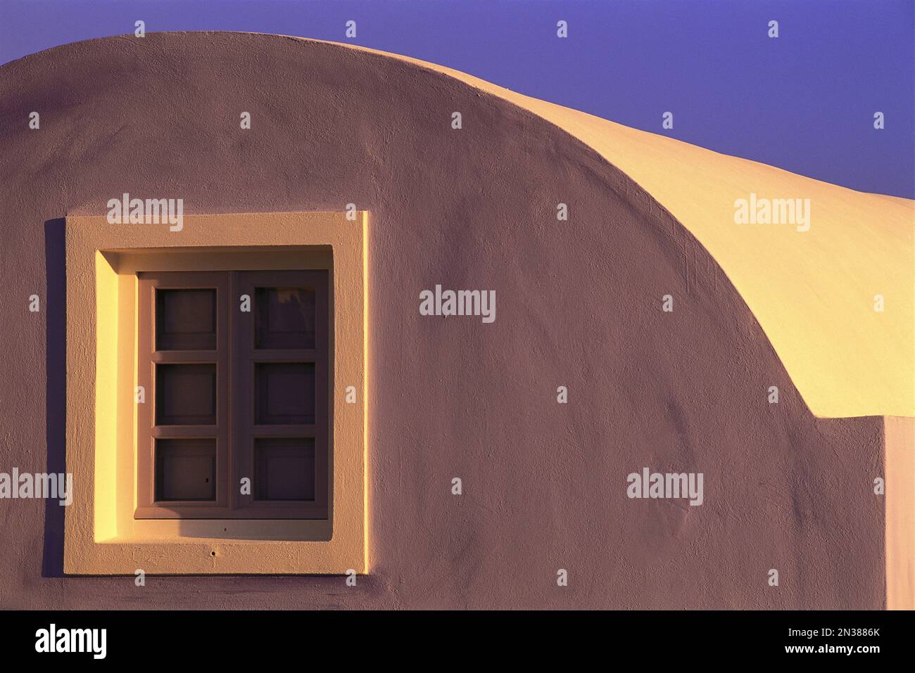 Window and Arched Roof, Oia, Santorini, Greece Stock Photo - Alamy