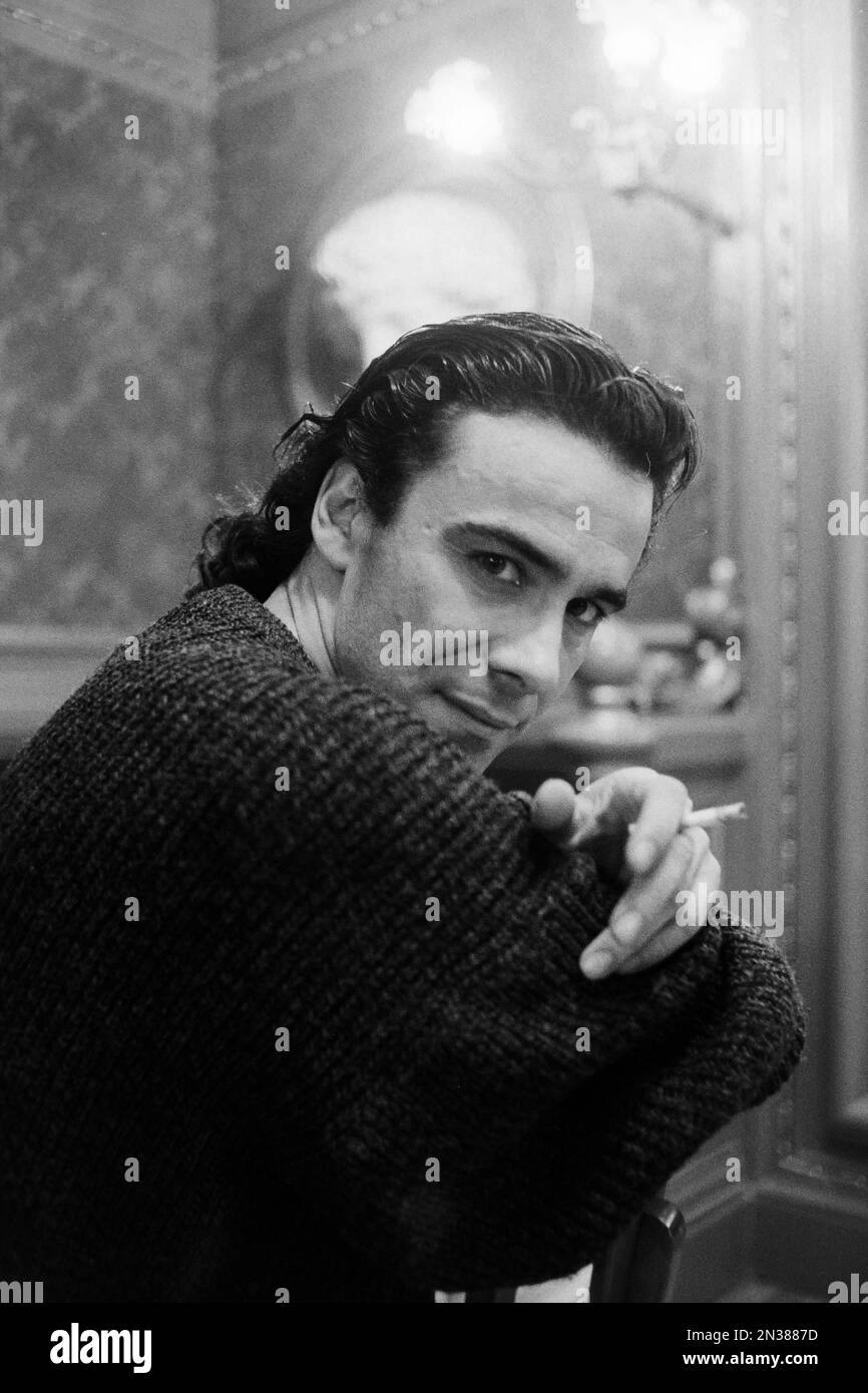 French actor Charles Gonzales, close-up at Celestins Theater, Lyon ...