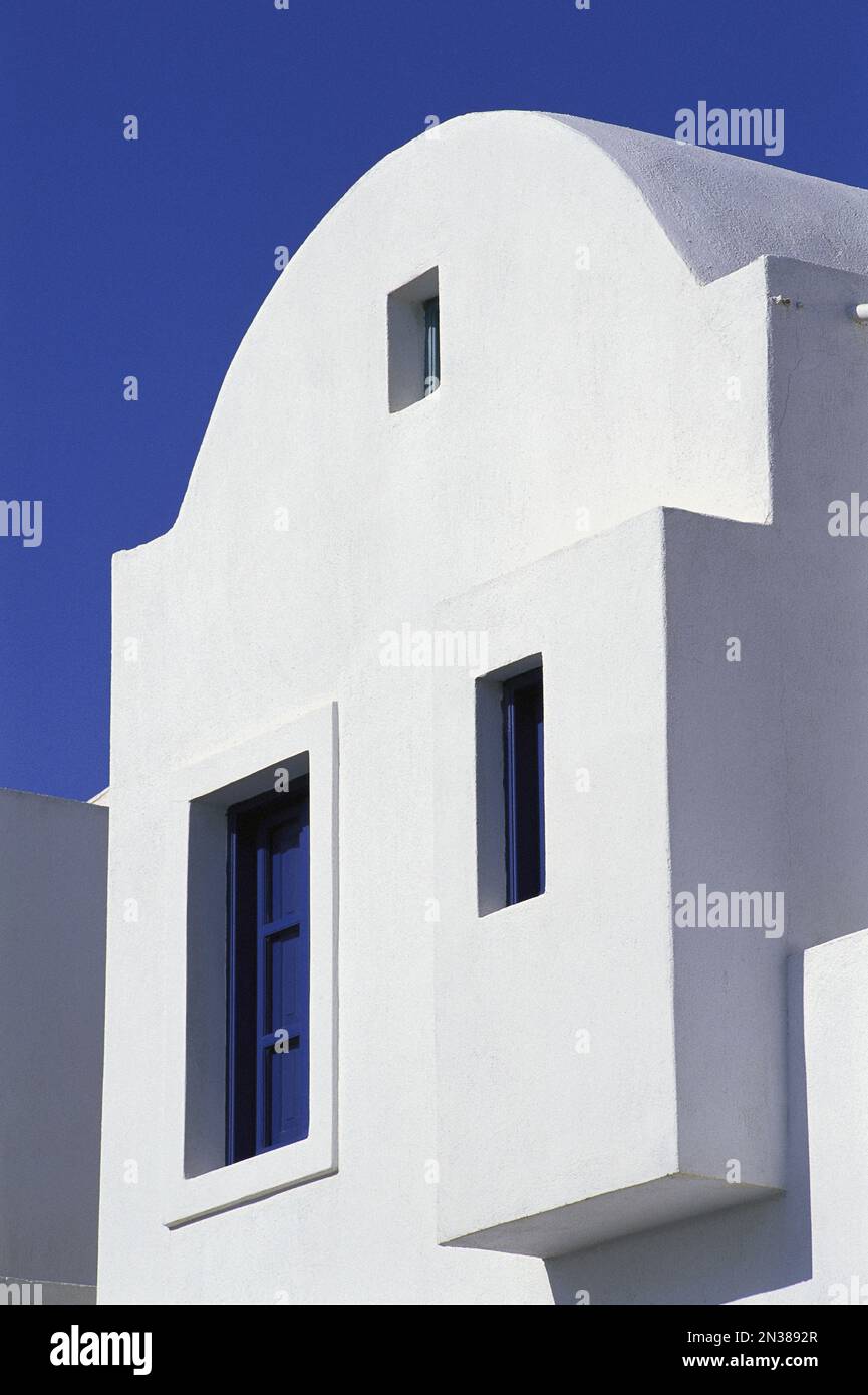 White Building and Windows, Oia, Santorini, Greece Stock Photo - Alamy