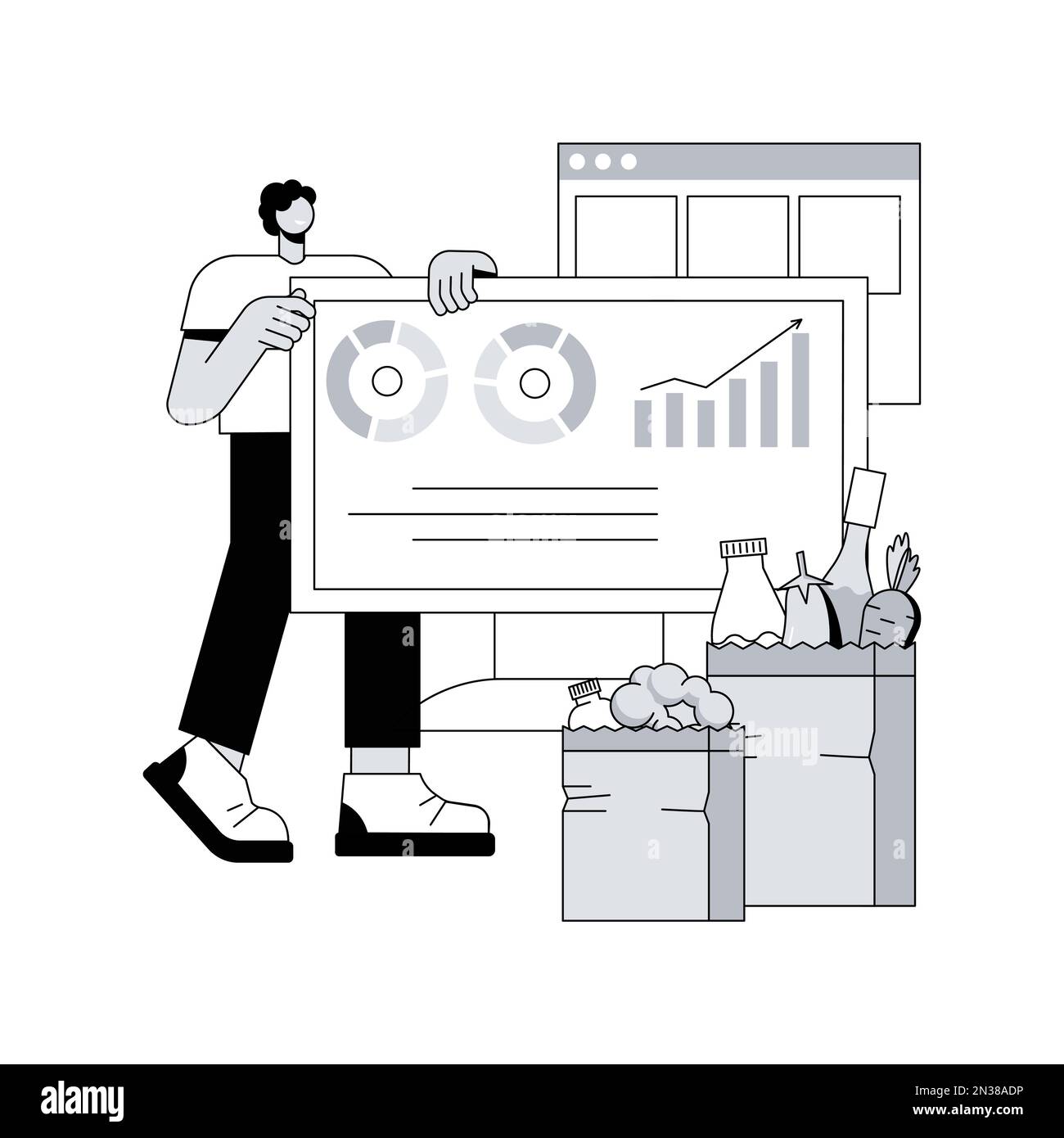 Food consumption abstract concept vector illustration. Country economic ...