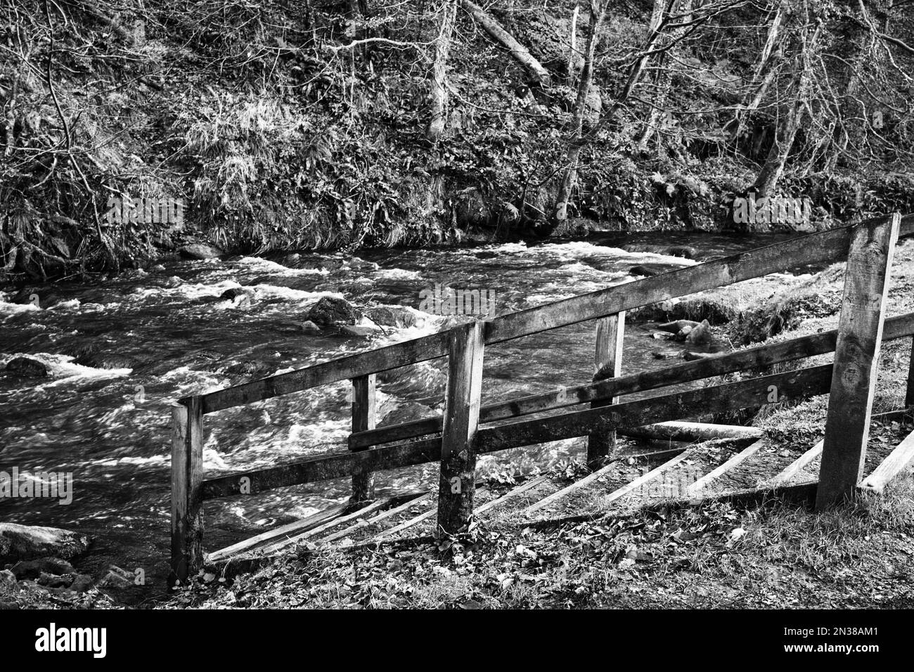 Fast flowing river Black and White Stock Photos & Images - Alamy