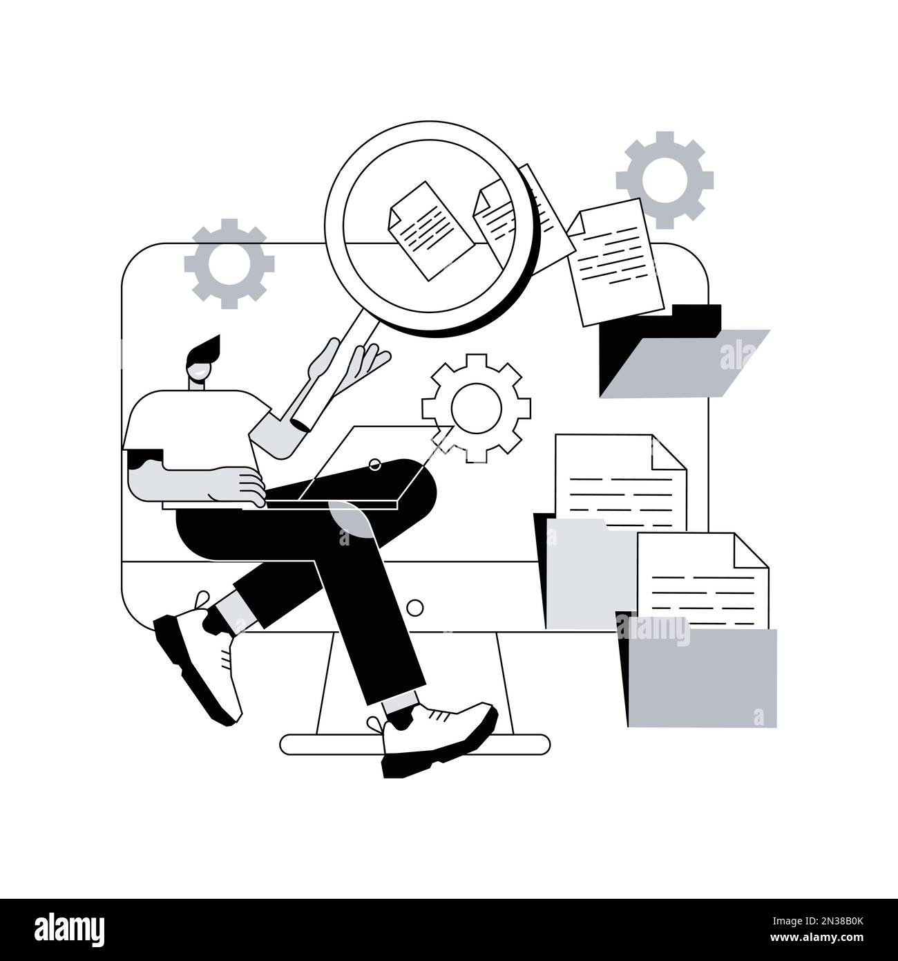 Document management soft abstract concept vector illustration. Document ... Document management soft abstract concept vector illustration. Document ...