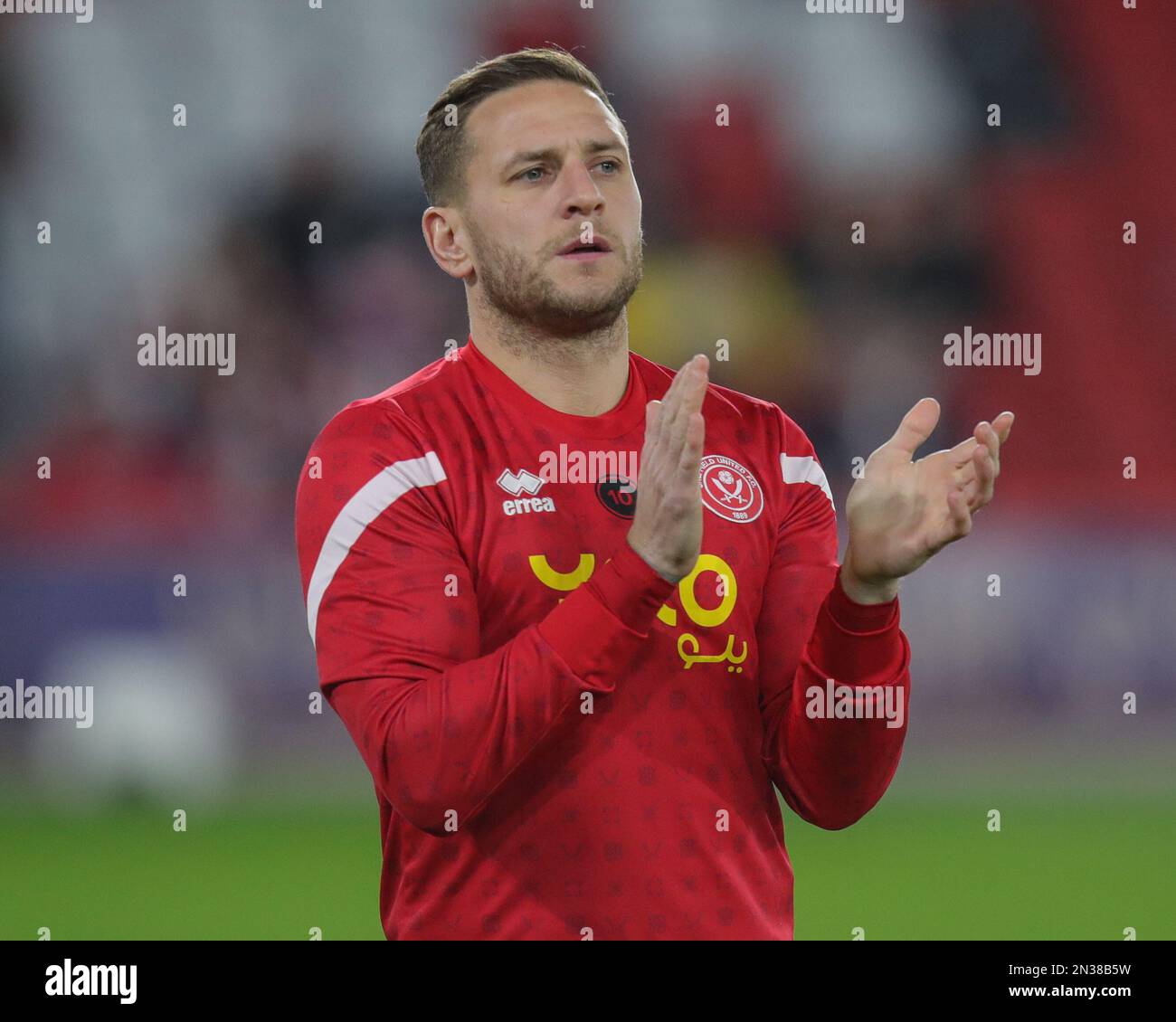 Billy Sharp #10 of Sheffield United applauds the home fans during the ...