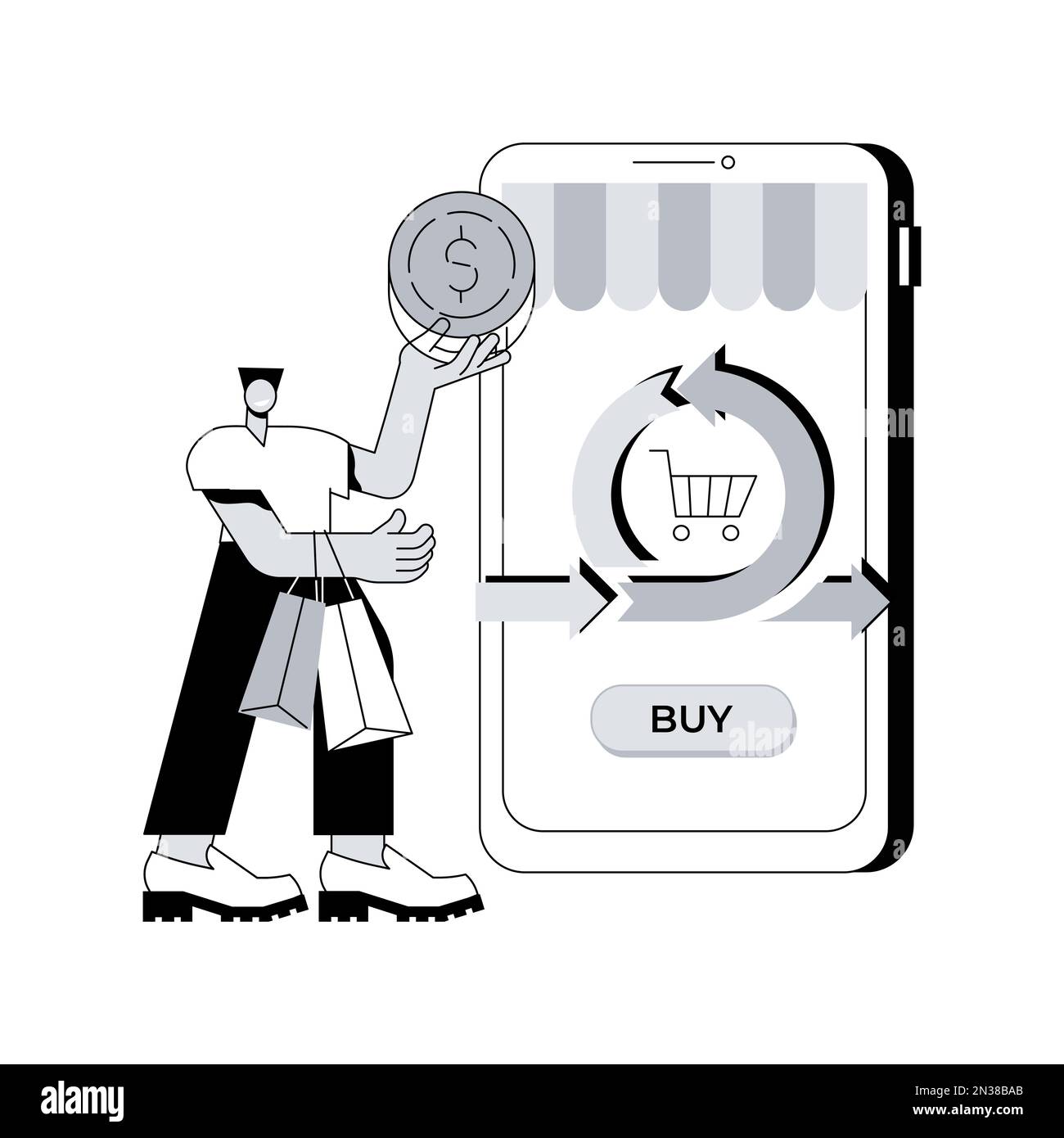 Order processed abstract concept vector illustration. Order confirmed ...