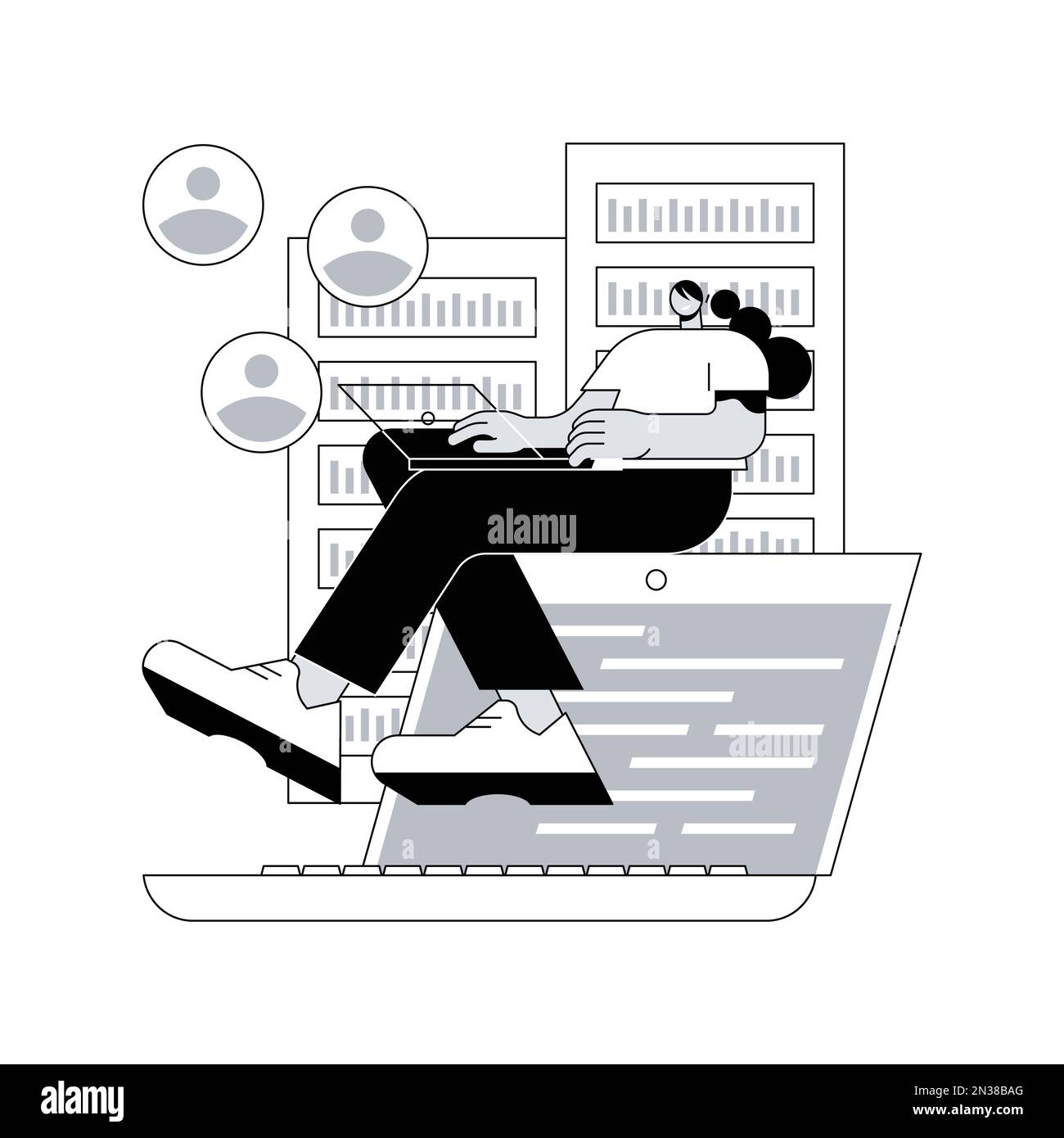 Management Information System Abstract Concept Vector Illustration Coordination Of Organization