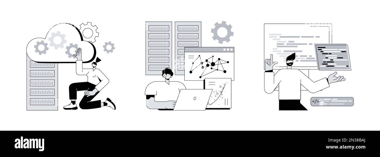 Information storage infrastructure abstract concept vector illustration ...