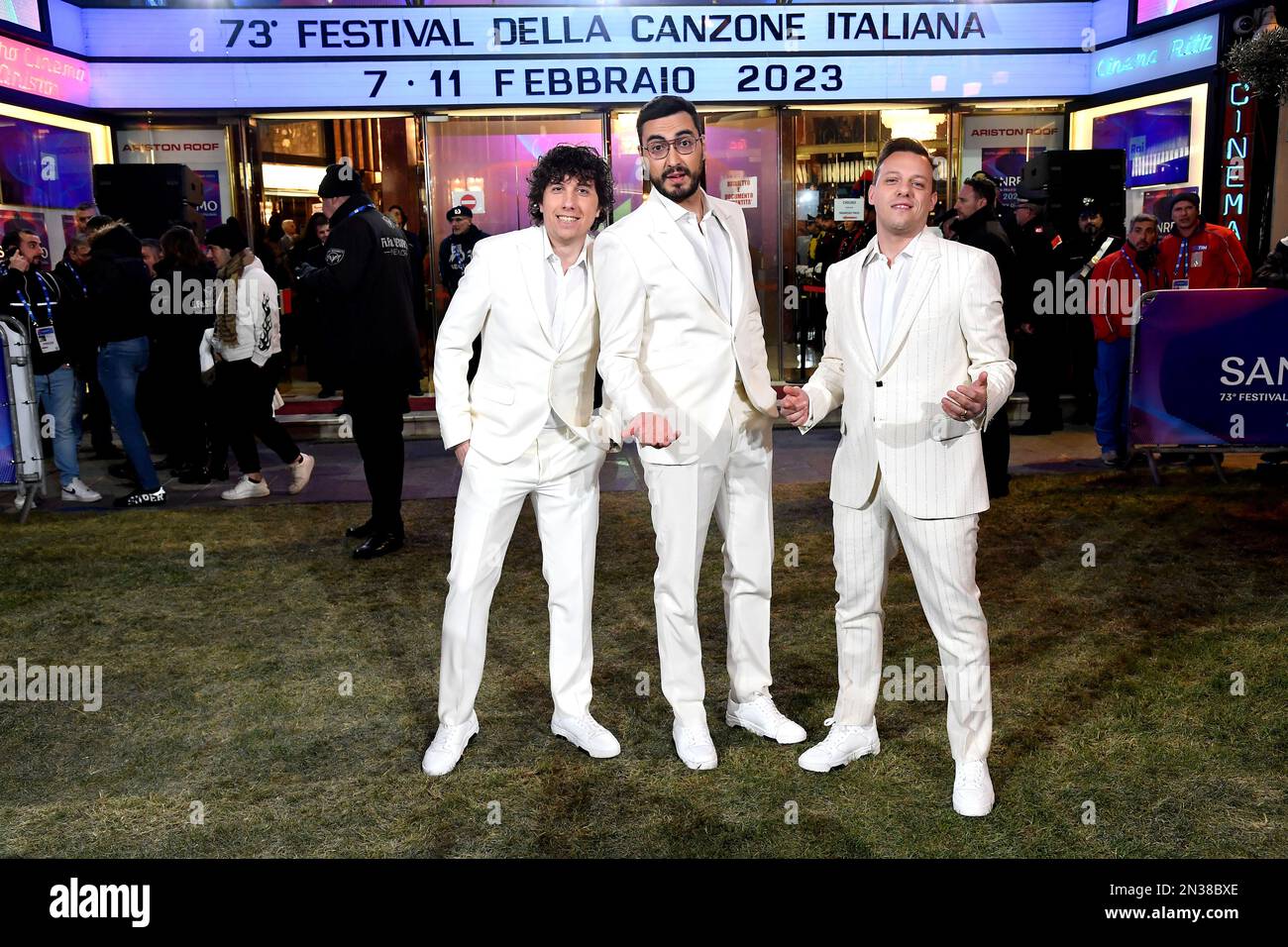 Sanremo, 73rd Italian Song Festival, Prima Festival. In the photo The ...
