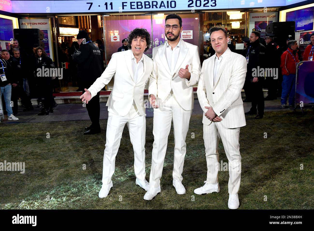 Sanremo, 73rd Italian Song Festival, Prima Festival. In the photo The ...