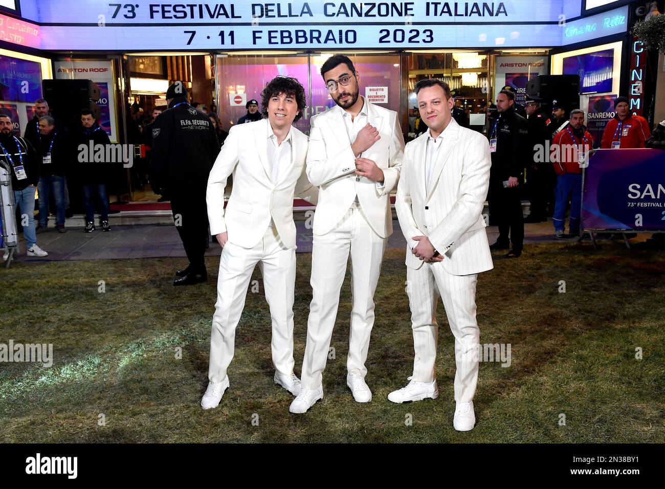 Sanremo, 73rd Italian Song Festival, Prima Festival. In the photo The ...