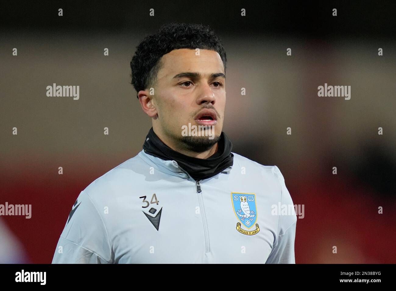 Samuel Durrant #34 of Sheffield Wednesday during the warm up before the ...