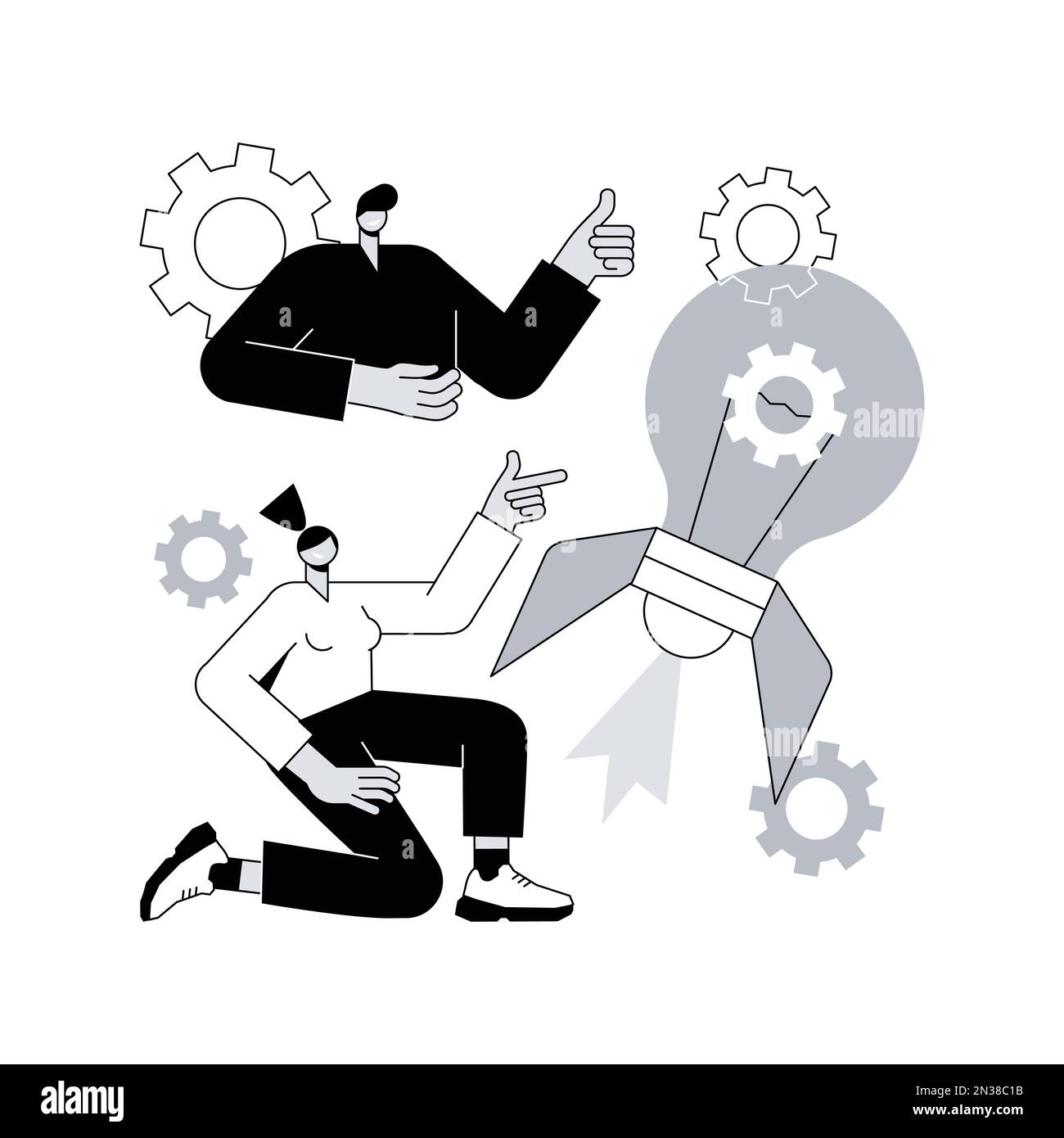 New idea generation abstract concept vector illustration. Business ...