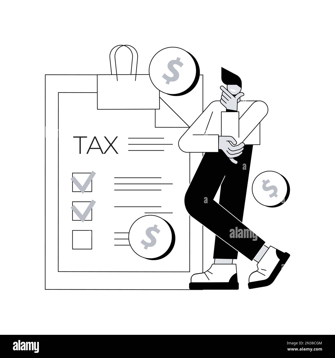Personal income tax abstract concept vector illustration. Budget ...